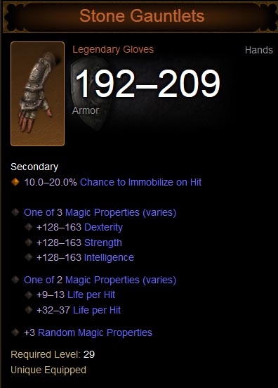 Stone Gauntlets - Diablo Wiki
