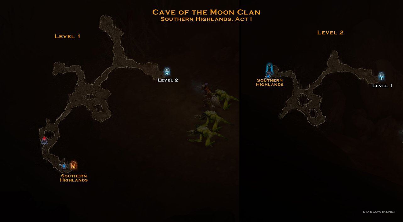 Cave of the Moon Clan map - Diablo Wiki