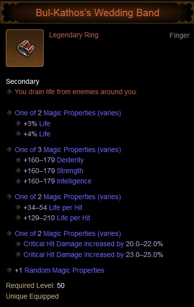 Bul-Kathos's Wedding Band - Diablo Wiki