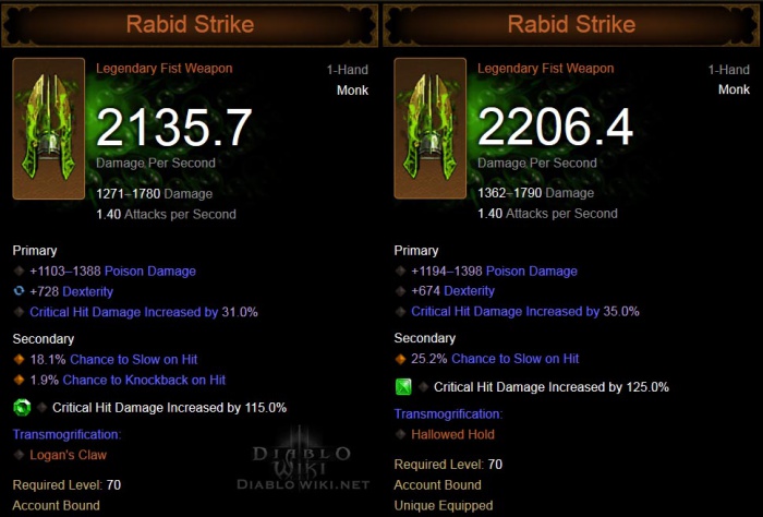 Rabid Strike - Diablo Wiki